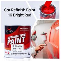 China 1K Bright Red Acrylic Resin Liquid Car Spray Paint One-Component Automotive Refinish Paint with OEM\ODM Services Willis China for sale