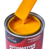 China 1K Transparent Golden Yellow Automotive Spray Paint Coating Paint One-Component Acrylic Resin Car Refinish Solid Color Coating for sale