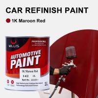 China Auto Refinish 1K Maroon Red Basecoat Car Paint Solid 1K 2K Acrylic Resin Liquid Coating for Car Repair Spray Application for sale