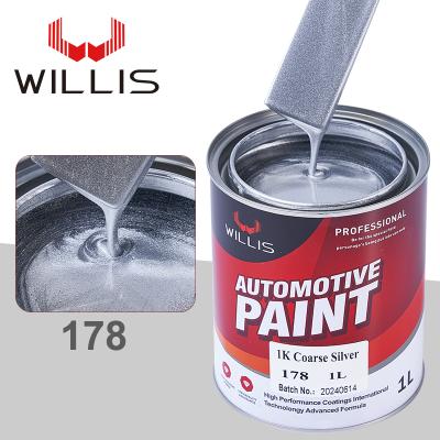China 1K Coarse Silver Automotive Paint Varnish Clear Coat Thinner Hardener 2K Color Pearl Paint Plastic Coating Boat Paint Spray for sale