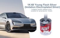 China 1K Acrylic Silver Paint Mixed Resin Liquid Coating Moderate Brightness One-Component Metallic Silver Car Paint Plastic Coating for sale