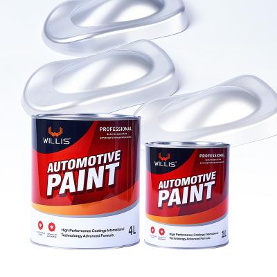 China High Quality 1K Silver Metallic Car Paint Clear Coat Acrylic Resin Body Filler and Thinner for Car Body Repair &car Repair Paint for sale