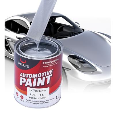 China China Customizable 1K Silver Car Paint Ultra-Low Priced Acrylic Resin Metal Repair Coating Multiple Colors for Car Spraying for sale