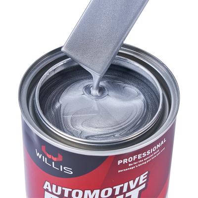 China 1K Fine White Silver Polyurethane Thinner for Car Repair Acrylic Resin Coating Paint Automotive Mixed Paint for sale