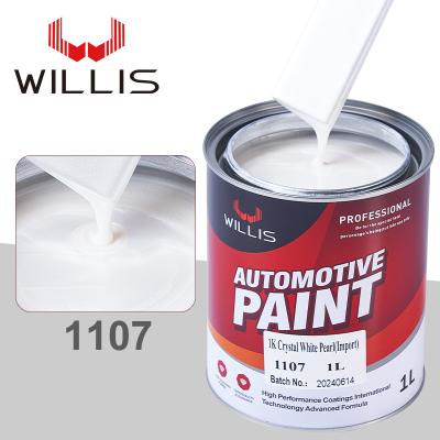 China WILLIS Factory Supply 1K Crystal White Pearl Acrylic Resin Spray Liquid Coating for Car Paint and Plastic Coating for sale