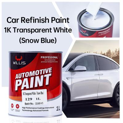 China 1K Transparent White Automotive Repair Liquid Coating Paint High Performance Eco Friendly Acrylic Resin Car Refinish Paint for sale