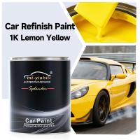 China Hot Selling Mt-yishili Brand Lemon Yellow 1K Auto Refinish Basecoat Acrylic Resin Liquid Coating Automotive/Car Paint for sale