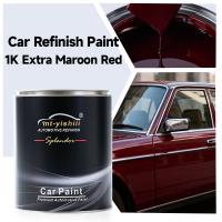 China Factory Supply 1K Basecoat in Deep Maroon Red | High Coverage Acrylic Auto Paint for Car Refinishing | Easy Spray Application for sale