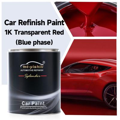 China Factory Price Metallic Basecoat Auto Paint | 1K Pure Solid Color Acrylic Coating for Car Refinish | High Performance for sale