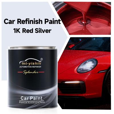 China Car Paint 1K Silver Acrylic Coating for Automotive Repair, Factory Supply with Thinner | One Component & Body Filler for sale