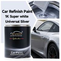 China 1K Car Paint, Super White Diamond Silver Metallic Automotive Coating, High Gloss Pearlescent Finish with Strong Metallic Feel for sale