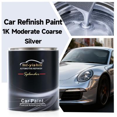 China Car Paint, 1K Acrylic Paint, Silver Metallic Paint for Automotive - Moderate Coarse, Ready for Thinner Mixing and Spray Painting for sale