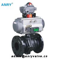 China SS304 SS316 Flanged RF Ball Valve 3/4''-12'' Pneumatic Through - Way for sale