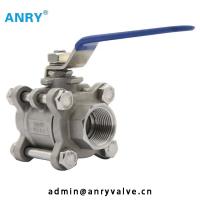China 2pc Forged Steel Ball Valve 800LB 1500LB SS316 SS304 Threaded BSPT NPT for sale