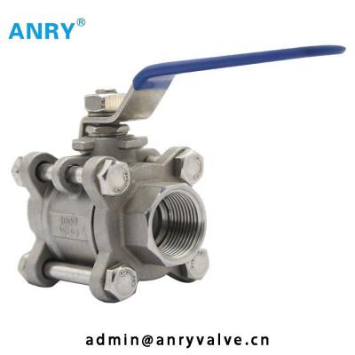 China 2pc Forged Steel Ball Valve 800LB 1500LB SS316 SS304 Threaded BSPT NPT for sale