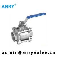 China Fire Safety 3 Way Ball Valve Stainless Steel BSP NPTF Threaded Ball Valve API598 800LB for sale