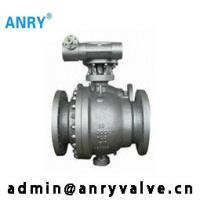 China API 6D Trunnion Mounted Ball Valve WCB Body A105+ENP Ball Worm Gear 2-56 Inch for sale