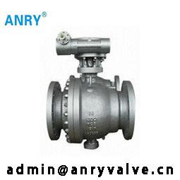 China API 6D Trunnion Mounted Ball Valve WCB Body A105+ENP Ball Worm Gear 2-56 Inch for sale