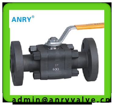 China Forged Steel Flanged Ball Valve 3 Piece F304 F316 800-1500 Lbs for sale