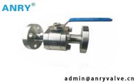 China API 3 Piece Stainless Steel Ball Valve Flange Type  Reducer Bore Ball Valve for sale