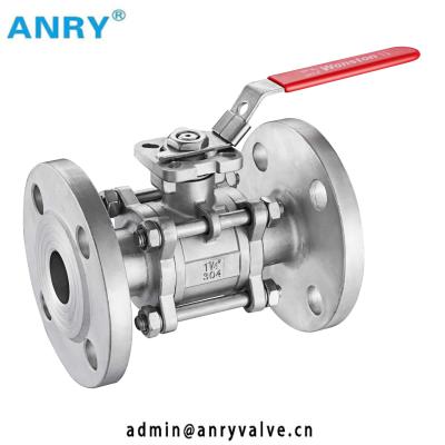 China 3PCS SS Ball Valve PTFE Seat Flanged RF Ball Valve Class300 Class600 Class900 for sale