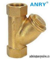 China ISO228 4 Inch Cast Brass Inline Y Type Strainer 1000psi Long Handle for sale
