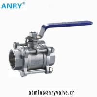 China DIN3202 NPT Threaded 3pc Cast Steel SS304 CF8M Ball Valve Class800-1500 for sale