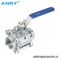 China 1 Inch 3 Piece Socket Weld Ball Valve CF8M SS316 Body PTFE Seat 1000WOG for sale