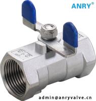 China One Piece BSP FNPT Threaded SS304 SS316 Body PTFE Seat 1000WOG Ball Valve 1/2 to 2 Inch for sale