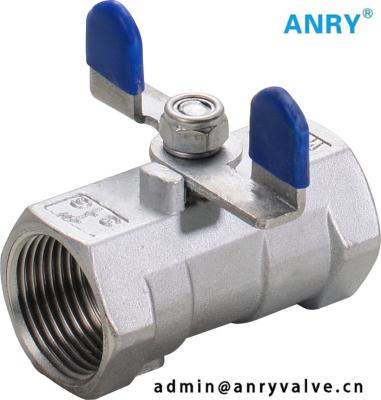 China One Piece BSP FNPT Threaded SS304 SS316 Body PTFE Seat 1000WOG Ball Valve 1/2 to 2 Inch for sale