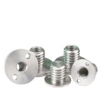 China 304 Stainless Steel Aluminium CNC Nuts Round Cylindrical Connector Machining Parts for sale