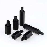 China Industrial Prototype CNC Plastic Parts Black Nylon Hex Standoff Machining for sale