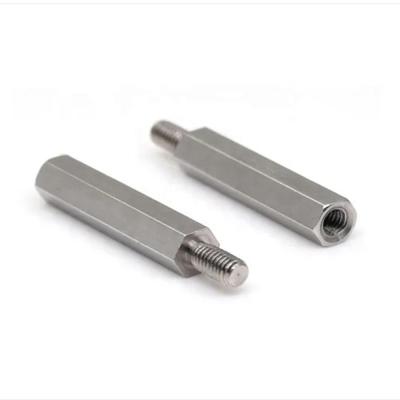 China Custom Threaded CNC Bolts Turning Stainless Steel Brass Aluminum Male Female Hexagon Spacers for sale