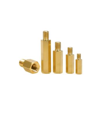 China Brass Hex Standoff Spacer CNC Turning Components Single Head ODM for sale