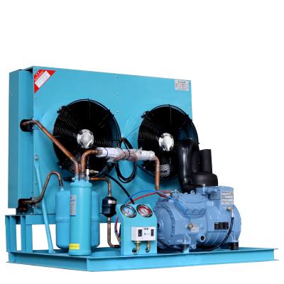 China Cost-Effective High-Capacity Automatic Cold Room Condensing Unit with Dual Fans and Motor for Industrial Refrigeration for sale