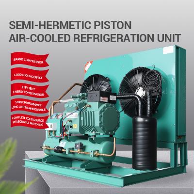 China Energy-saving 5HP 8HP 10HP Flat Cooling Units Engine Suitable for 380V Semi-hermetic Compressor Condensing Unit Pump for sale