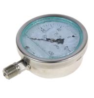China Precise Diaphragm Stainless Steel Pressure Meter Shock Proof Glycerine Liquid Filled Pressure Gauge for sale