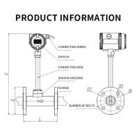 China Variable Area Petroleum Flowmeters Integrated Oil Water Gas Stainless Vortex Flowmeter 86Kpa -106Kpa for sale