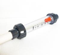 China LZS Preservative Pipeline Type PVC Plastic Float Liquid Air Rotameter for sale