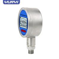 China Digital Pressure Gauge With Pressure Relief Valve Stainless Steel Case For Gas And Liquid Application for sale