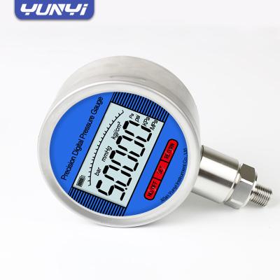 China Digital Pressure Gauge With Pressure Relief Valve Stainless Steel Case For Gas And Liquid Application for sale