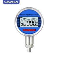 China Stainless Steel Digital Pressure Gauge with Rechargeable Battery and Pressure Relief Valve 0.1%FS Accuracy for sale