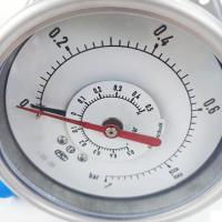 China Stainless Steel Differential Pressure Gauge Double Pointer Manometer for sale