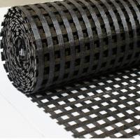 China Yarns Fiberglass Geogrid With Black And Green Color for sale