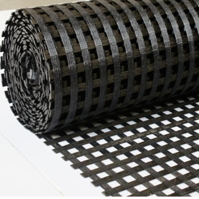 China Yarns Fiberglass Geogrid With Black And Green Color for sale