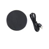 China 15W Qi Wireless Car Charger Portable Fast Charging Pad with Type-C USB Cable for Mobile Phone for sale