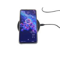 China 15W Qi Wireless Car Charger Portable Fast Charging Pad with Type-C USB Cable for Mobile Phone for sale