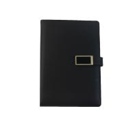 China Custom LED Logo PU Leather Notebook For Business Office Usage for sale