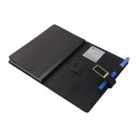 China Custom LED Logo PU Leather Notebook For Business Office Usage for sale
