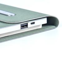 China oEM PU Leather 2200mah Wireless Charging Notebook Power Bank for sale